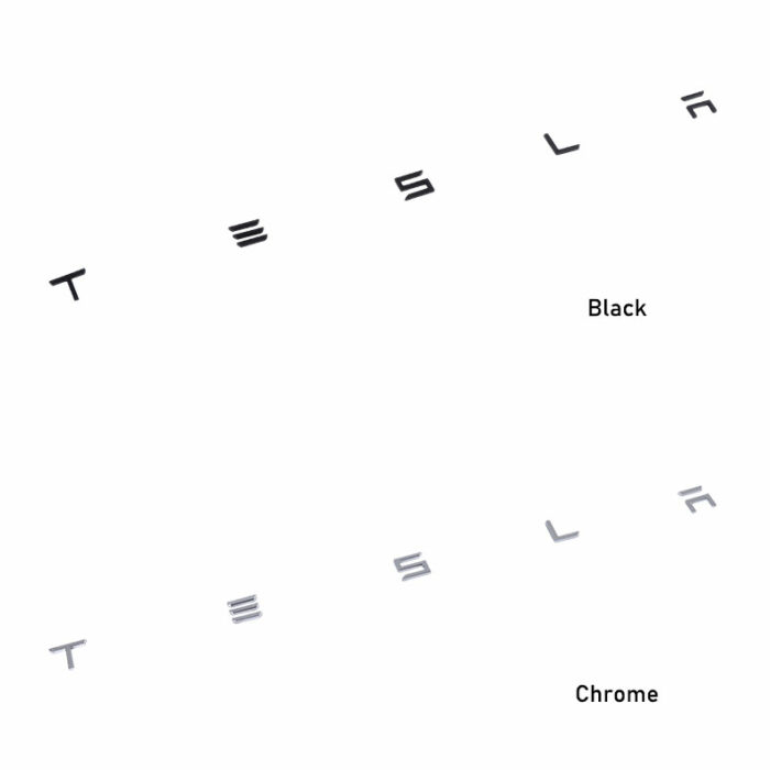 TESLA Letter Badge - Model Y / Model 3 - Tessories Australia